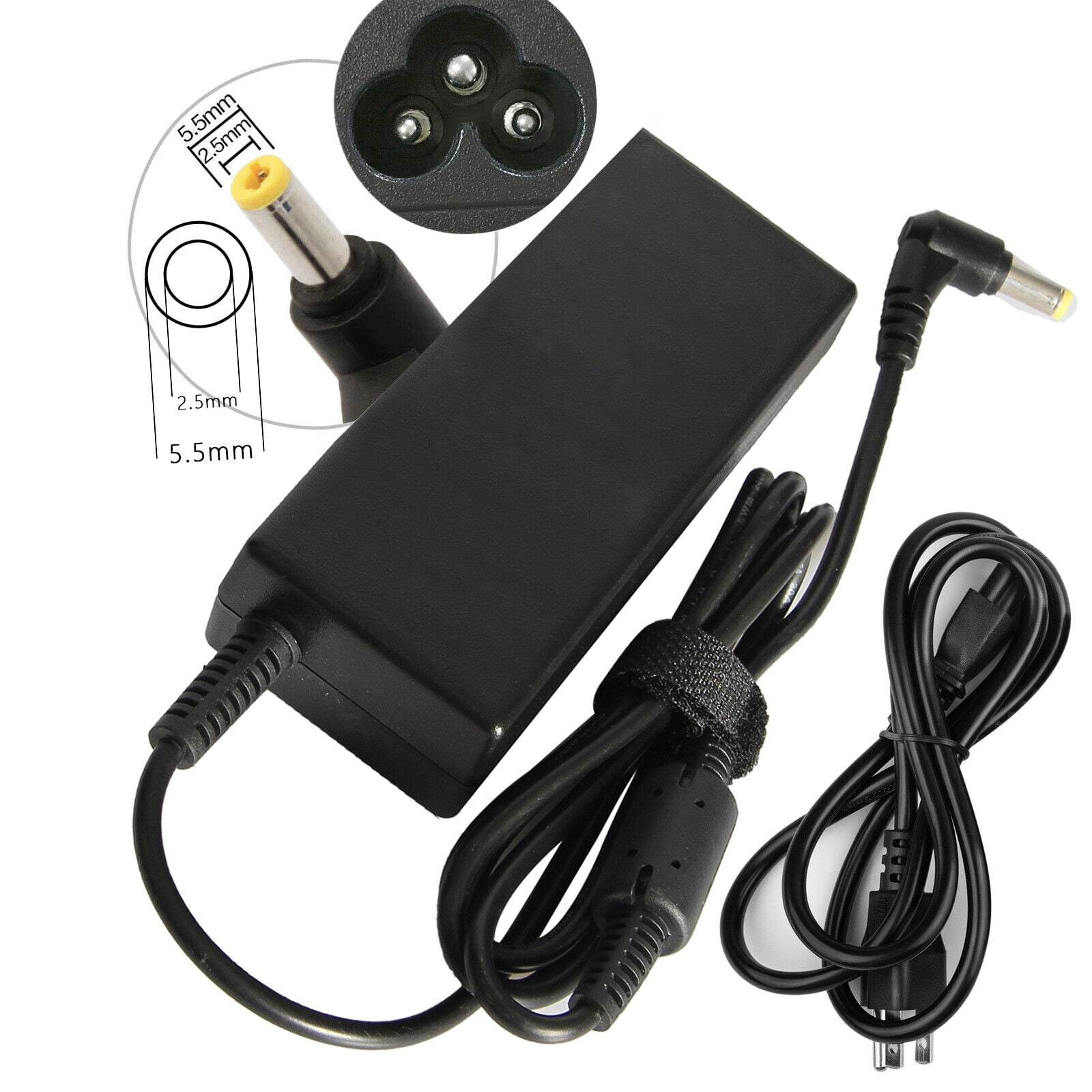 60W 12V 5A AC Adapter Charger for Laptop LCD Monitor Screen TV Power ...