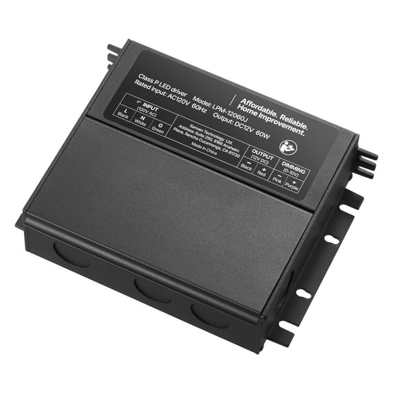 60W 12V Dimmable LED Driver AC to DC Power Supply Transformer Constant ...