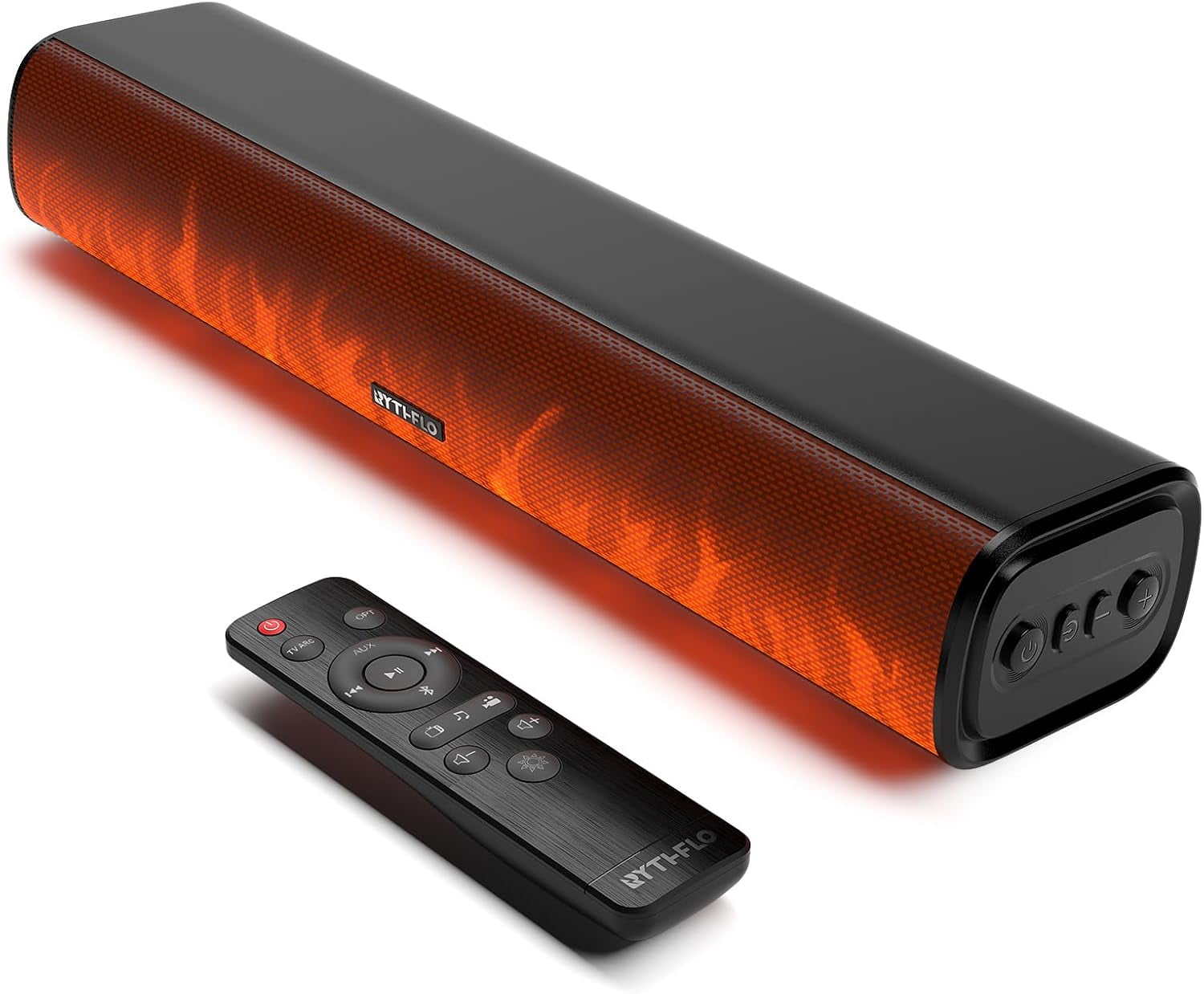 60W Bluetooth Sound Bar, 16 inch Compact TV Soundbar with Remote, 8 ...