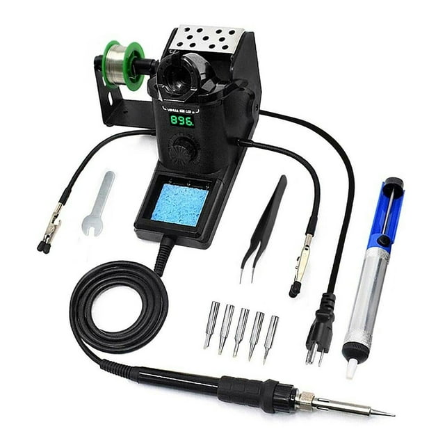 60W Digital Display Iron Electric Digital Rework Soldering Station W/ 5 ...