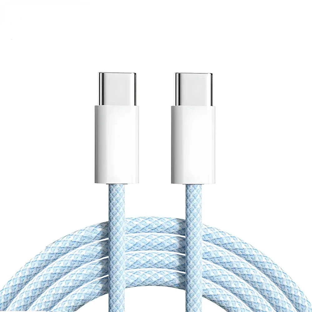 60W Dual Type C Cable Data Line For iPhone 15 Pro Max Plus Xiaomi Poco ...