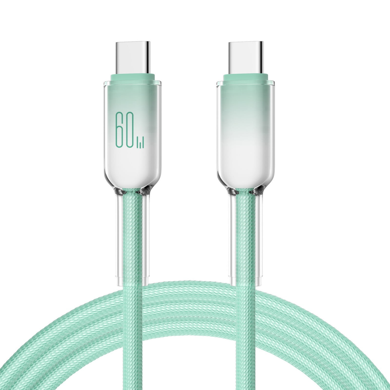 60W Fast Charging Ice Crystal USB Type C Power Cable for Phone 15 16 ...