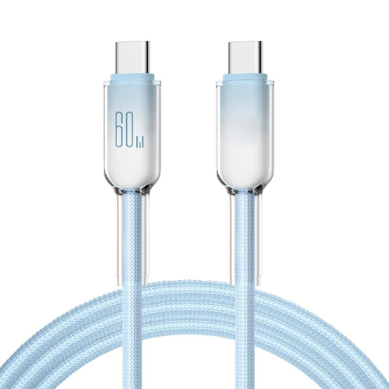 60W Fast Charging Ice Crystal USB Type C Power Cable for Phone 15 16 ...