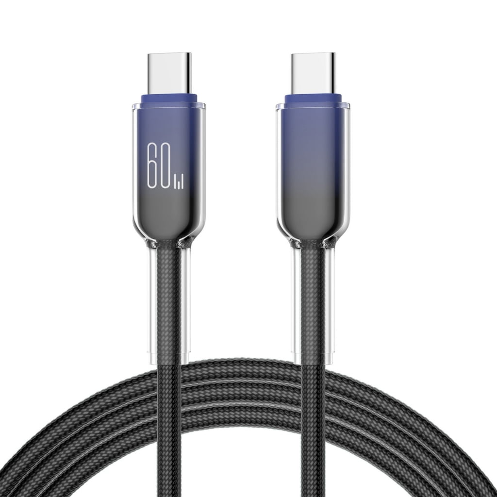 60W Ice Crystal Fast Charging Cord Double End Type C Data Cable Power ...