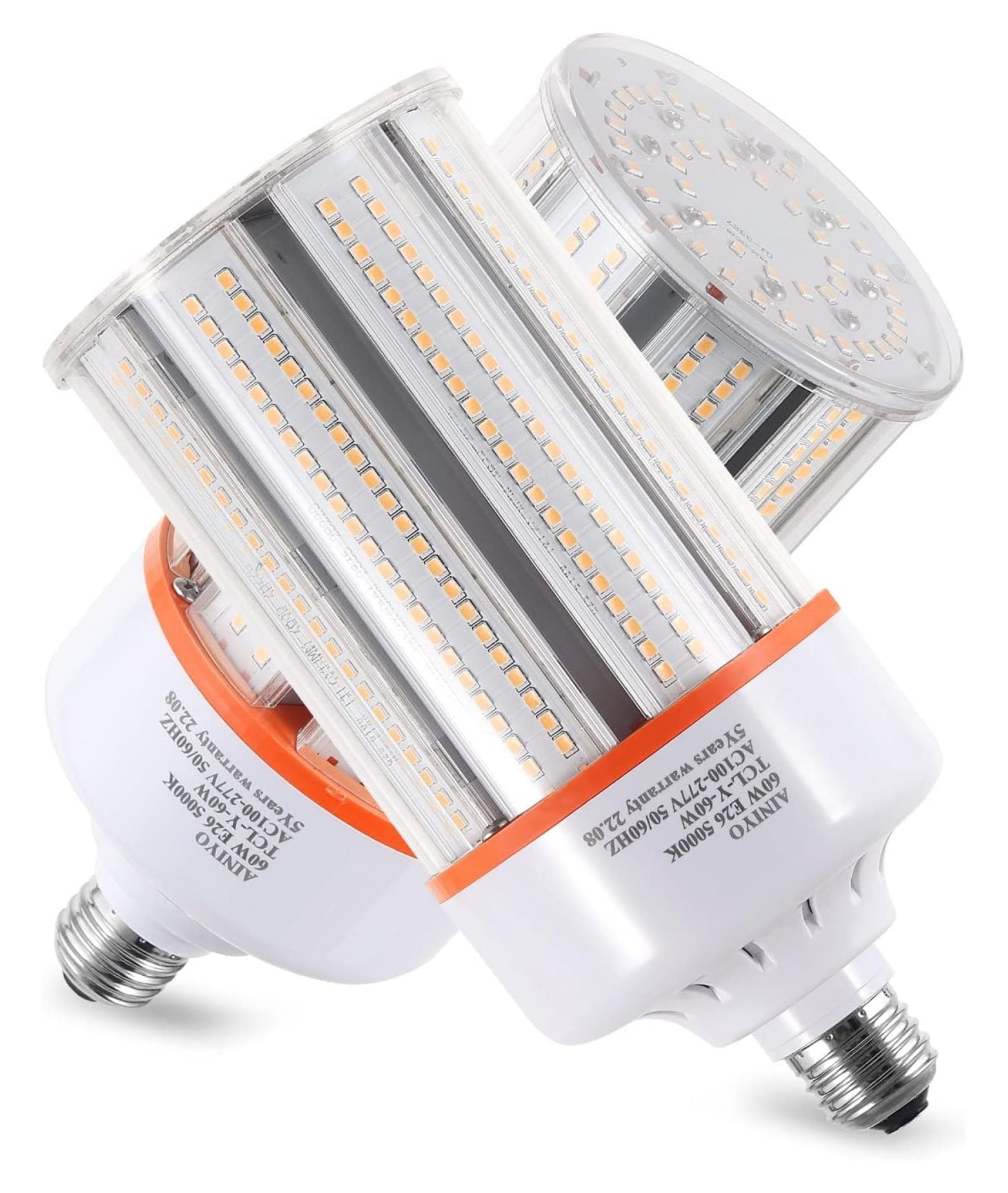 60W Led Corn Cob Light Bulb,E26/E39 Base,5000k Daylight,110-277v,7800lm ...