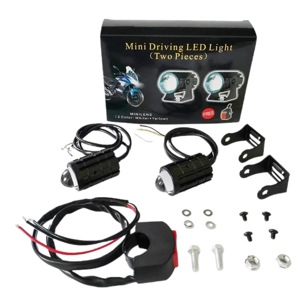 60W Motorcycle Mini Spotlights Foglights Driving Lights Bike Headlight ...