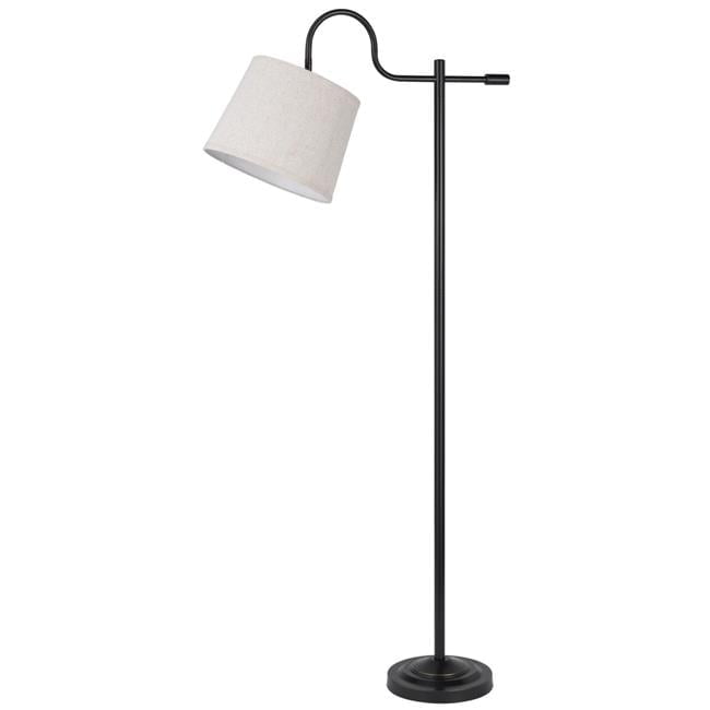 60W Rexburg Metal Downbridge Floor Lamp with Adjustable Shade, Dark ...