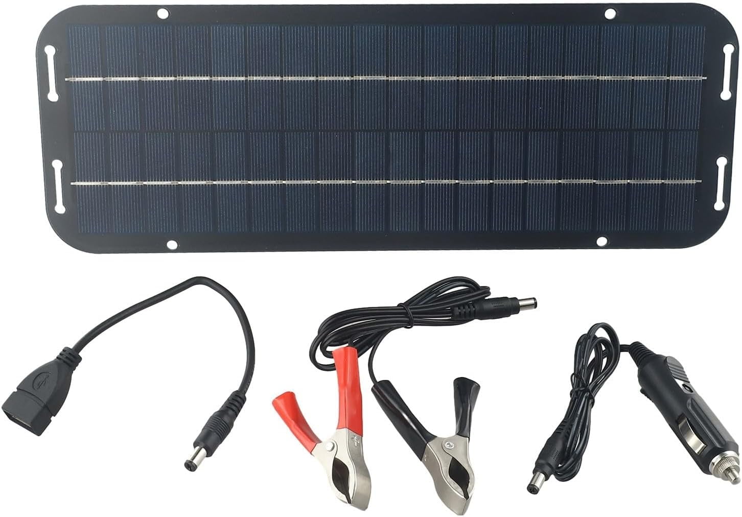 60W Solar Panel 12V Trickle Battery Charger Kit - Solar Panel Kit ...