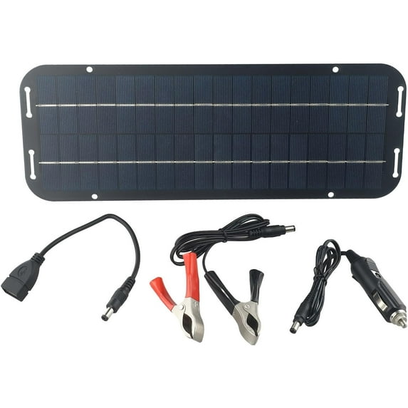 60W Solar Panel 12V Trickle Battery Charger Kit - Solar Panel Kit ...