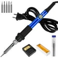 60W Solder Iron Kit, 9-in-1 Adjustable Temperature Soldering Gun with Tips for Electronics ...