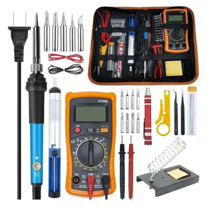 60W Soldering Iron Kit Adjustable Temperature 180℃480℃ Visible Electric ...