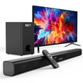 60W Sound Bar with Subwoofer, 2.1 Deep Bass, Bluetooth/AUX/Optical ...