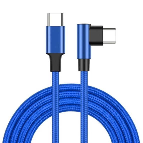 60W Type C Cable Angled Tip Nylon Braided For Convenient Charging ...