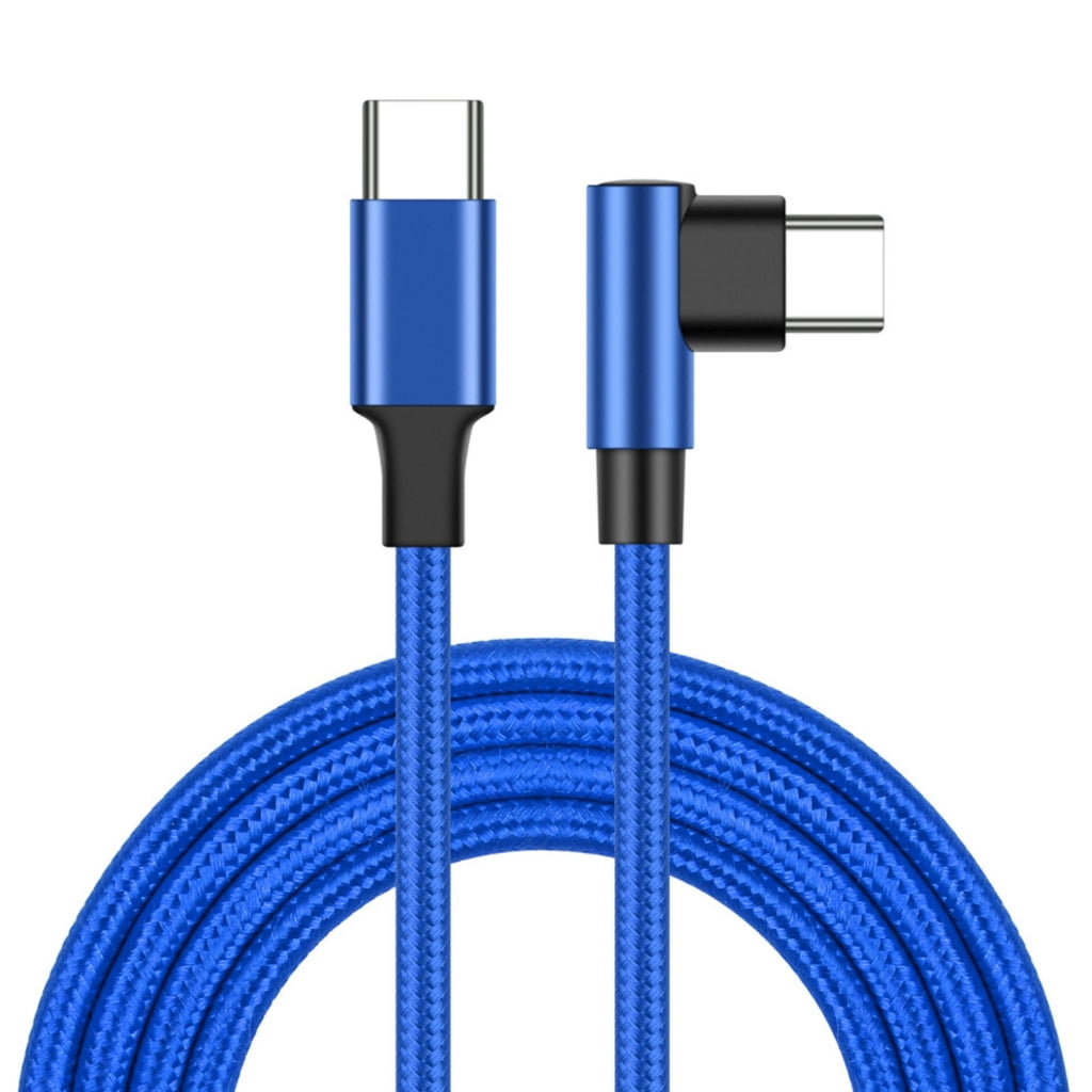 60W USB C Charging Cable Right Angled Design Nylon Braid For Fast ...