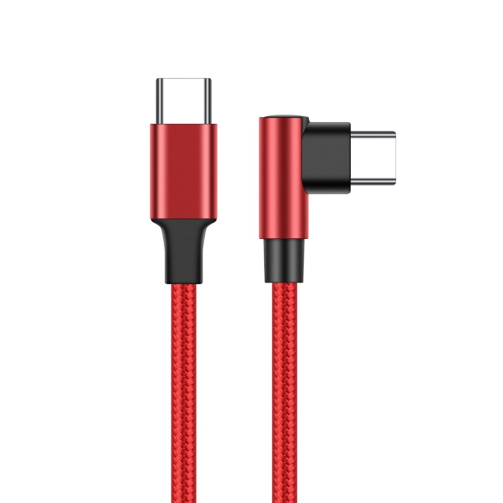 60W USB C Charging Cable Right Angled Design Nylon Braid For Fast ...