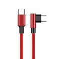 60W USB C Charging Cable Right Angled Design Nylon Braid For Fast ...