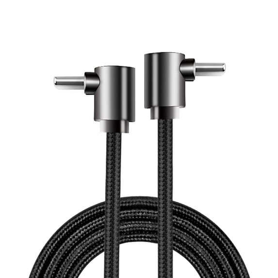 60W USB C To USB C Cable Nylon Braided 90 Degree Elbow Fast Charging ...