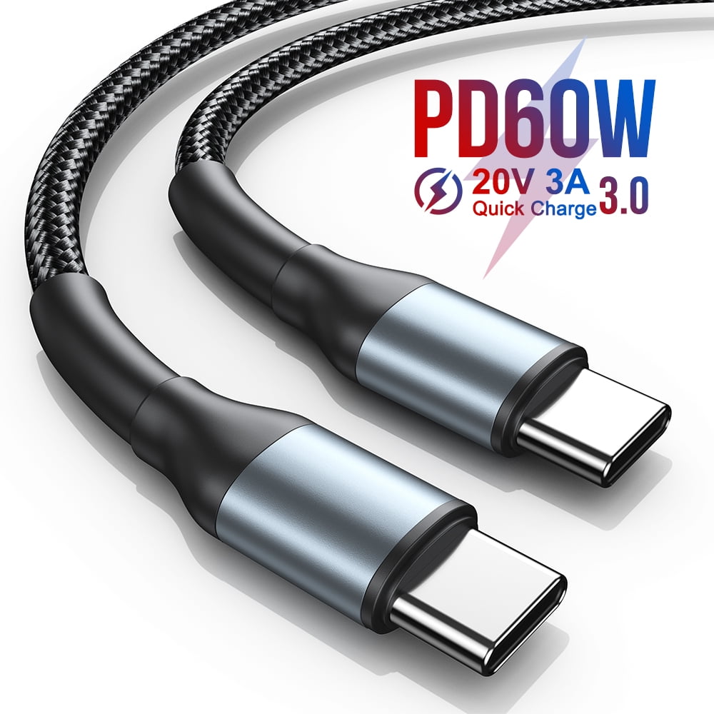 60W USB Type C To USB C Cable USBC PD Fast Charging Cord USB-C TypeC ...