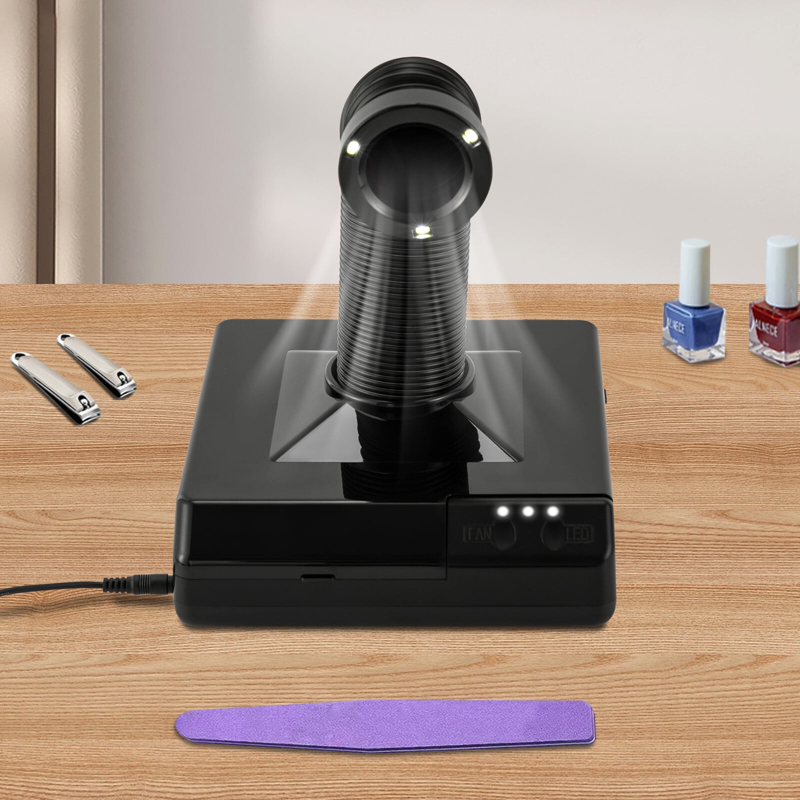 60W Vacuum Dust Collector for Dental & Nail Polishing, 360° Rotatable ...