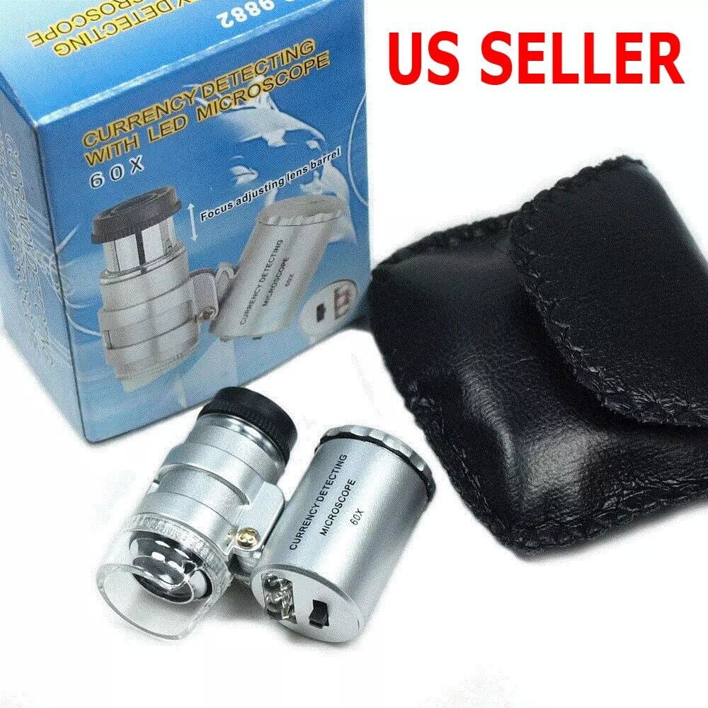 60X Magnifying Loupe Jewelry Jewelers Pocket Magnifier Loop Eye Glass ...