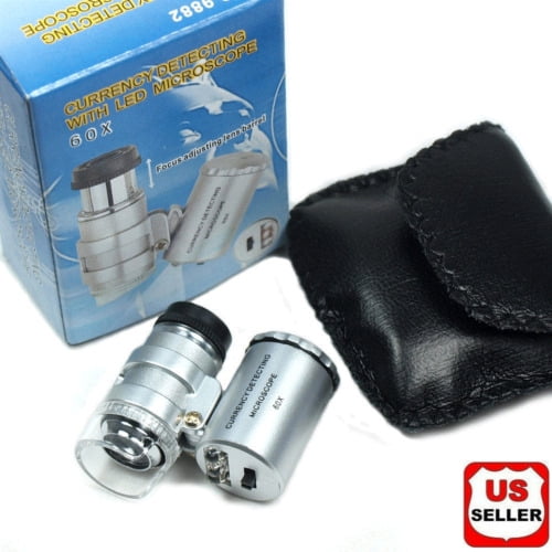 60X Magnifying Loupe Jewelry Jewelers Pocket Magnifier Loop Eye Glass ...