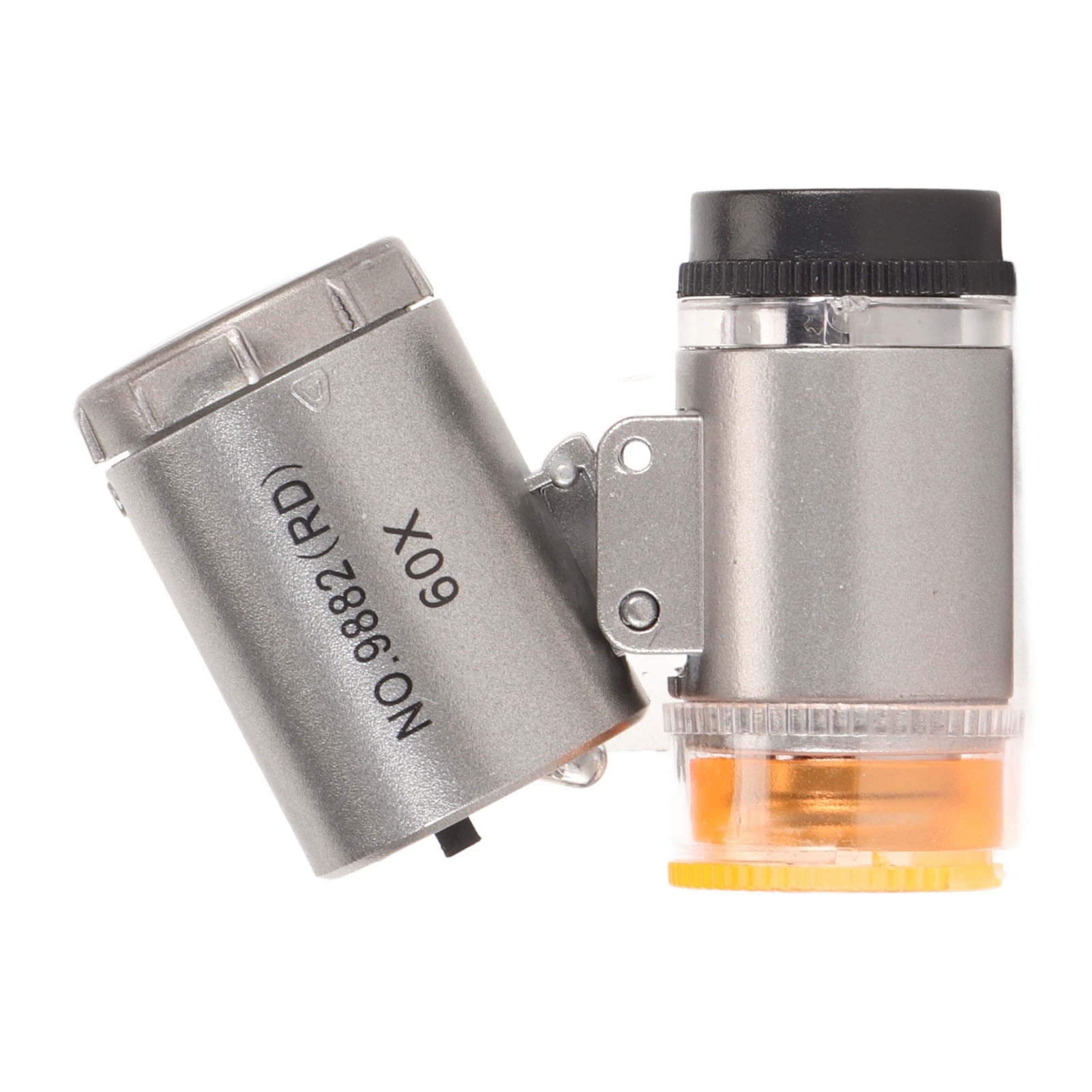 60X Mini Pocket Microscope Magnifier with LED Light Adjustable Portable ...