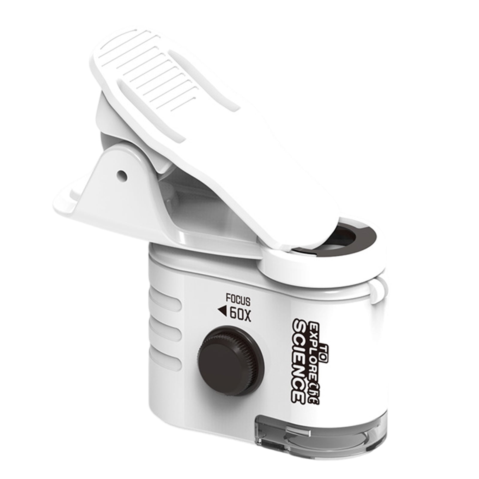 60X Zoom LED Lighted Microscope Magnifier With UV Light, Clip on Phone ...