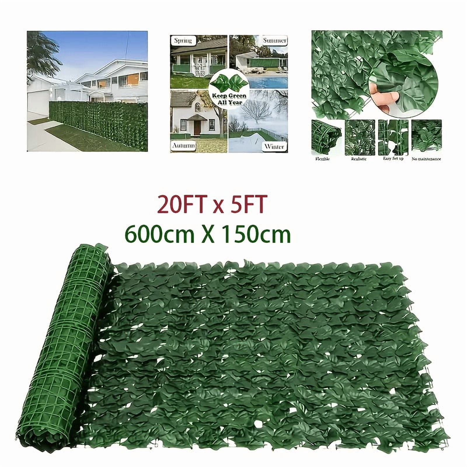 60×120in Artificial Ivy Privacy Fence Screen, UV Resistant Realistic ...