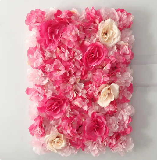 60X40cm Silk Rose Flower Wall Artificial Flowers DIY Wedding Wall Decor ...