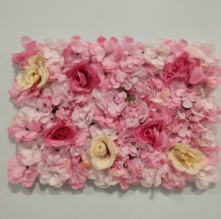 60X40cm Silk Rose Flower Wall Artificial Flowers DIY Wedding Wall Decor ...