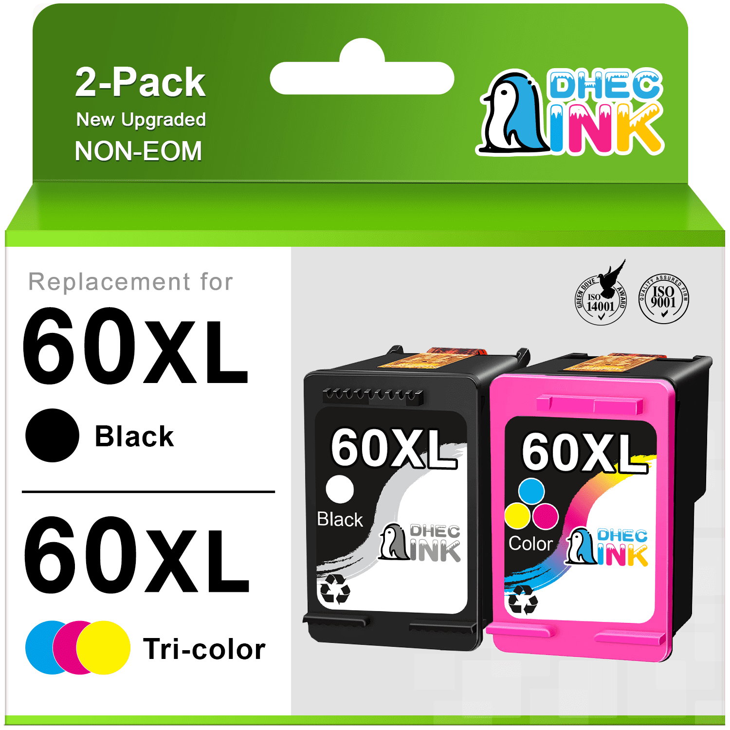 60XL Ink Cartridge for HP Printer Ink 60 XL 60XL Ink Cartridge Combo ...