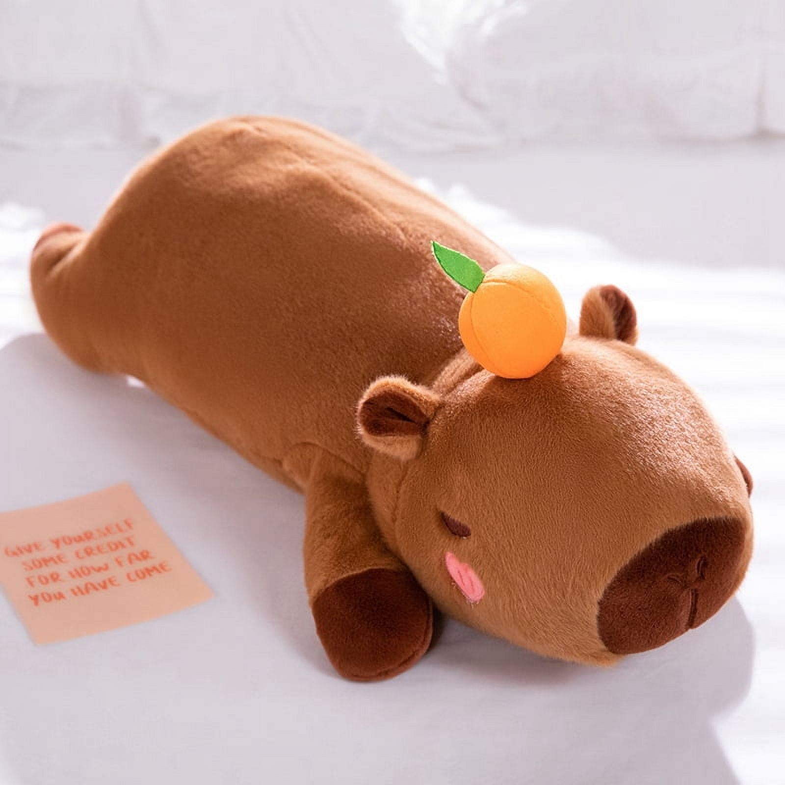 60cm-100cm Kawaii Cartoon Giant Strip Capybara Plush Doll Pillow Lying ...