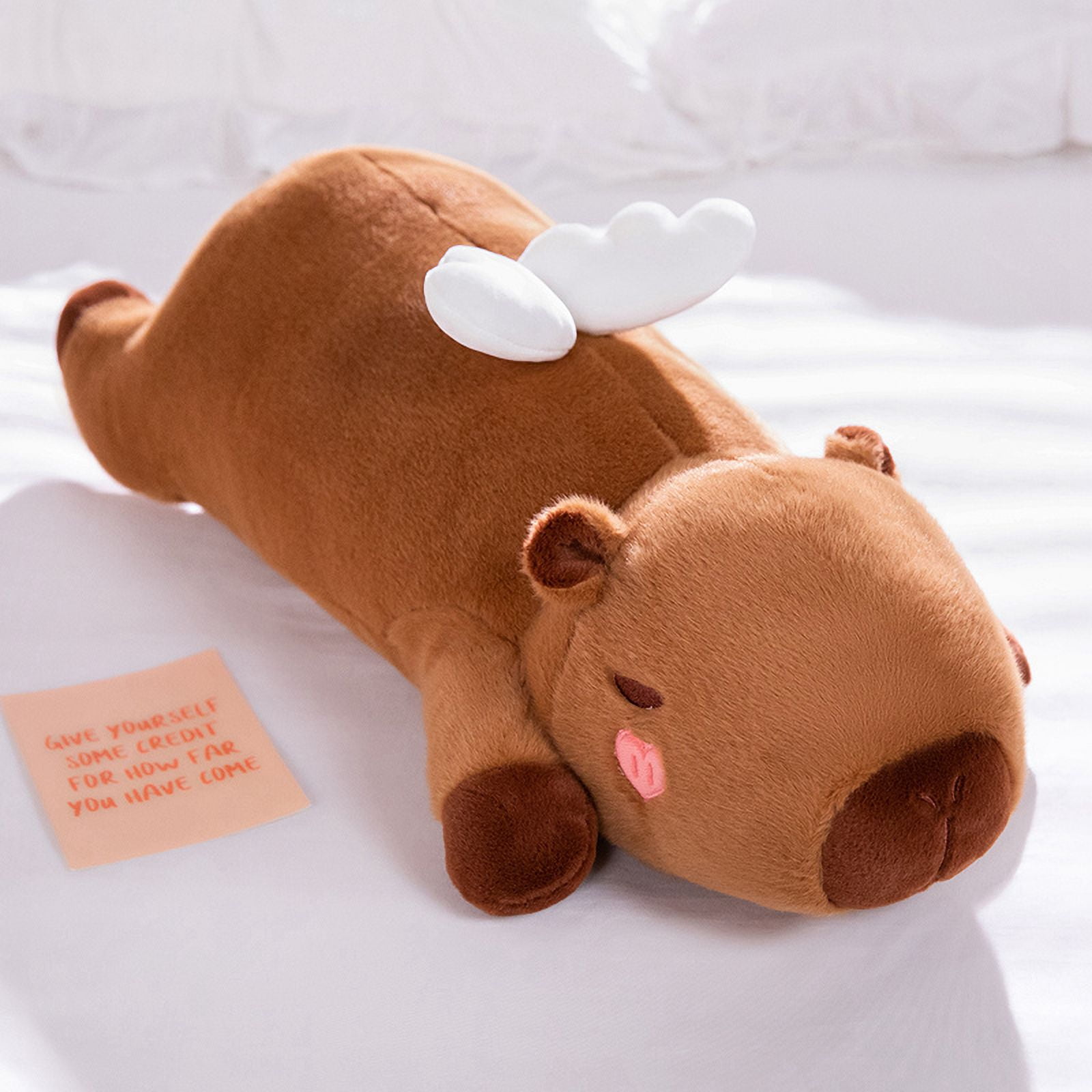 60cm-100cm Kawaii Cartoon Giant Strip Capybara Plush Doll Pillow Lying ...