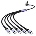 60cm/150cm Multi Charging Data Cable 66W USB Fast Charging Cord with 5 ...