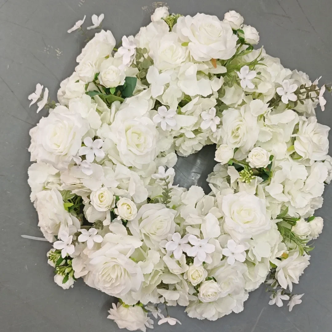 60cm Artificial flowers Wreath Wedding Decoration Table Frame decor ...