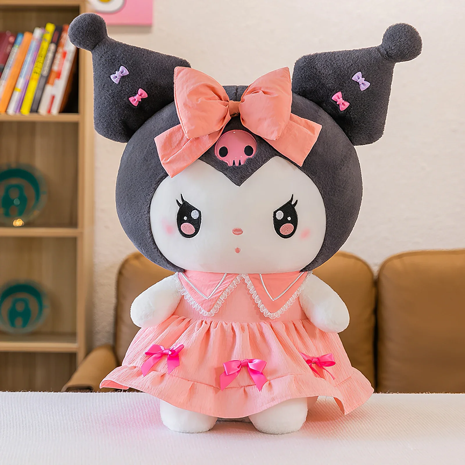 60cm Cartoon Sanrio Melody Kuromi Plush Doll Kawaii Princess Skirt ...
