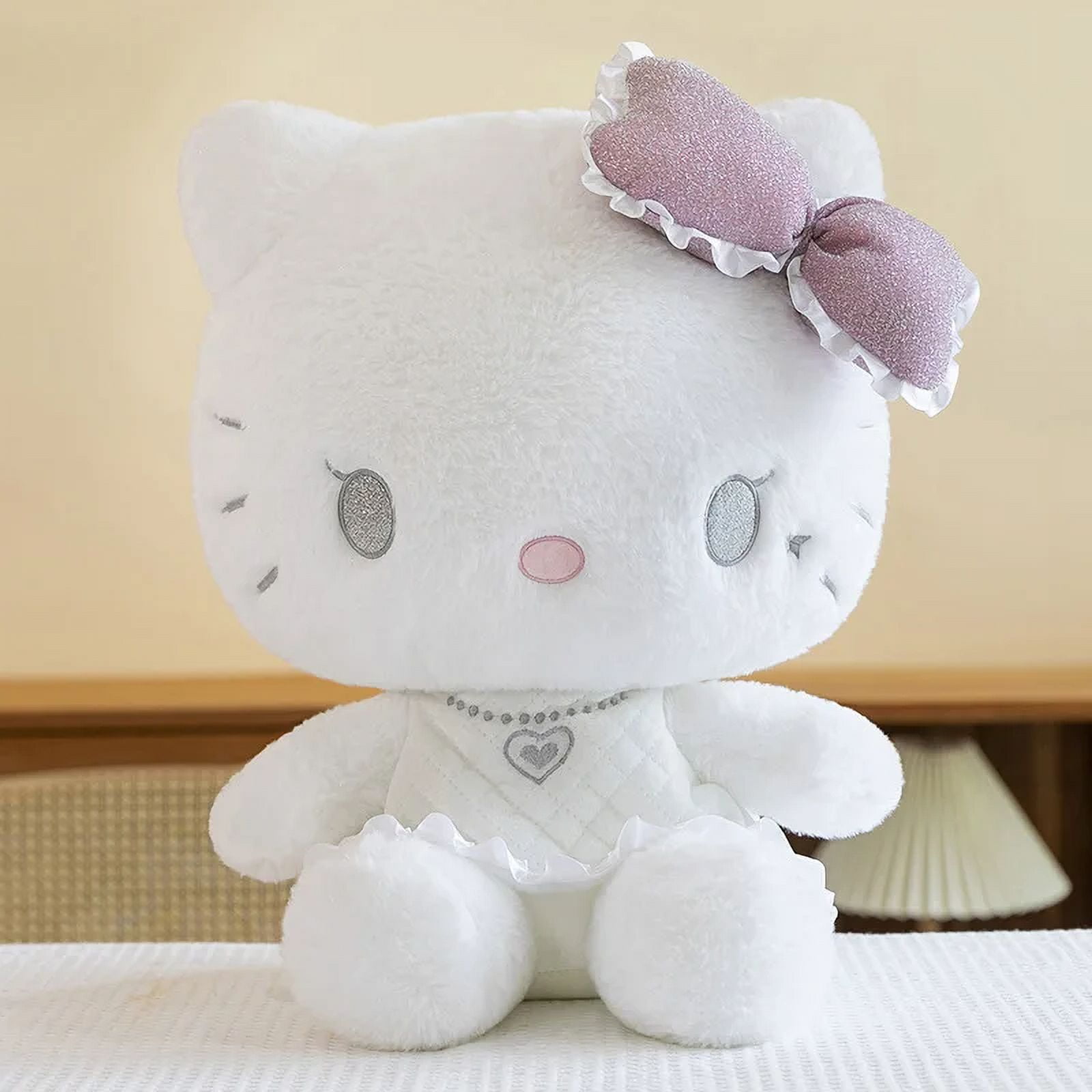 60cm Cute Sanrio Hello Kitty Plush Toy Kawaii Angel Demon KT Cat Soft ...