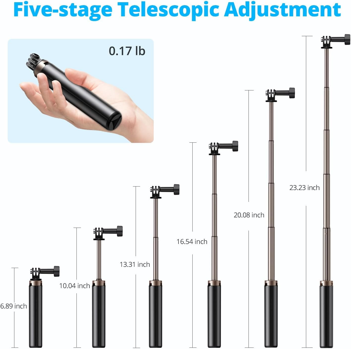 60cm Extendable Selfie Stick Tripod Stand for Action Cameras - Walmart.com
