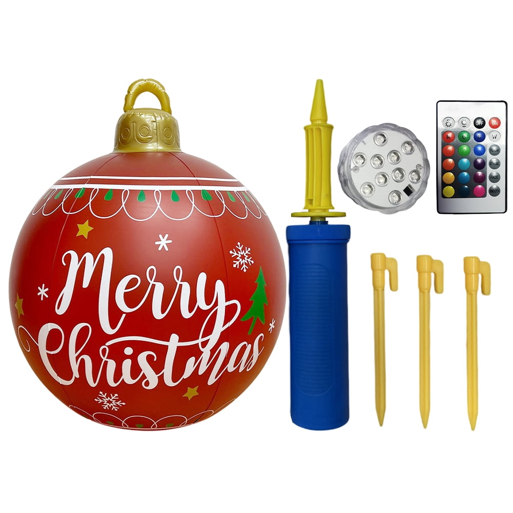 60cm Giant Atmosphere Ball PVC Glow Christmas Tree Hanging Ornament ...