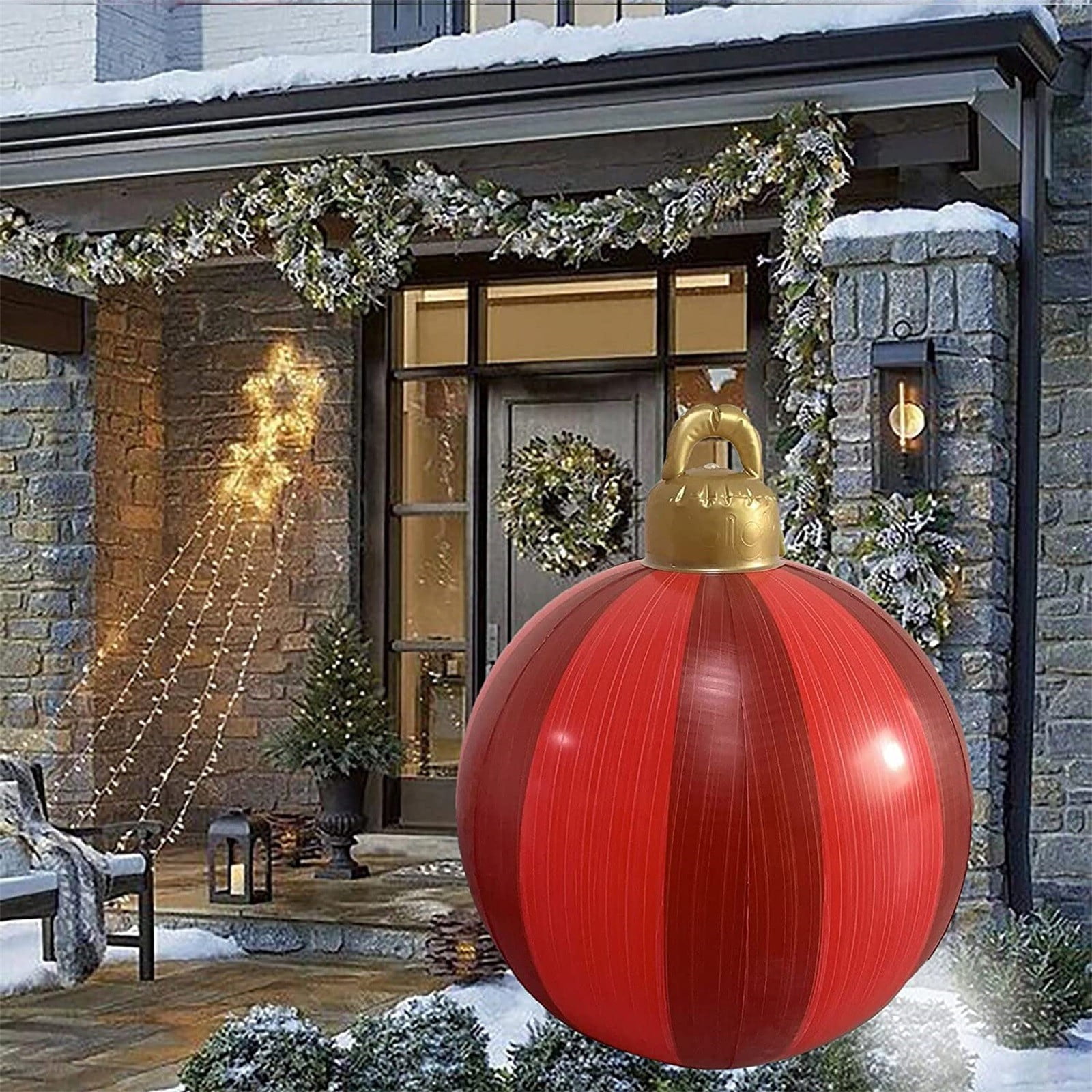 60cm Giant Christmas Inflatable Ball with Pump, Extra Huge Large Decor ...