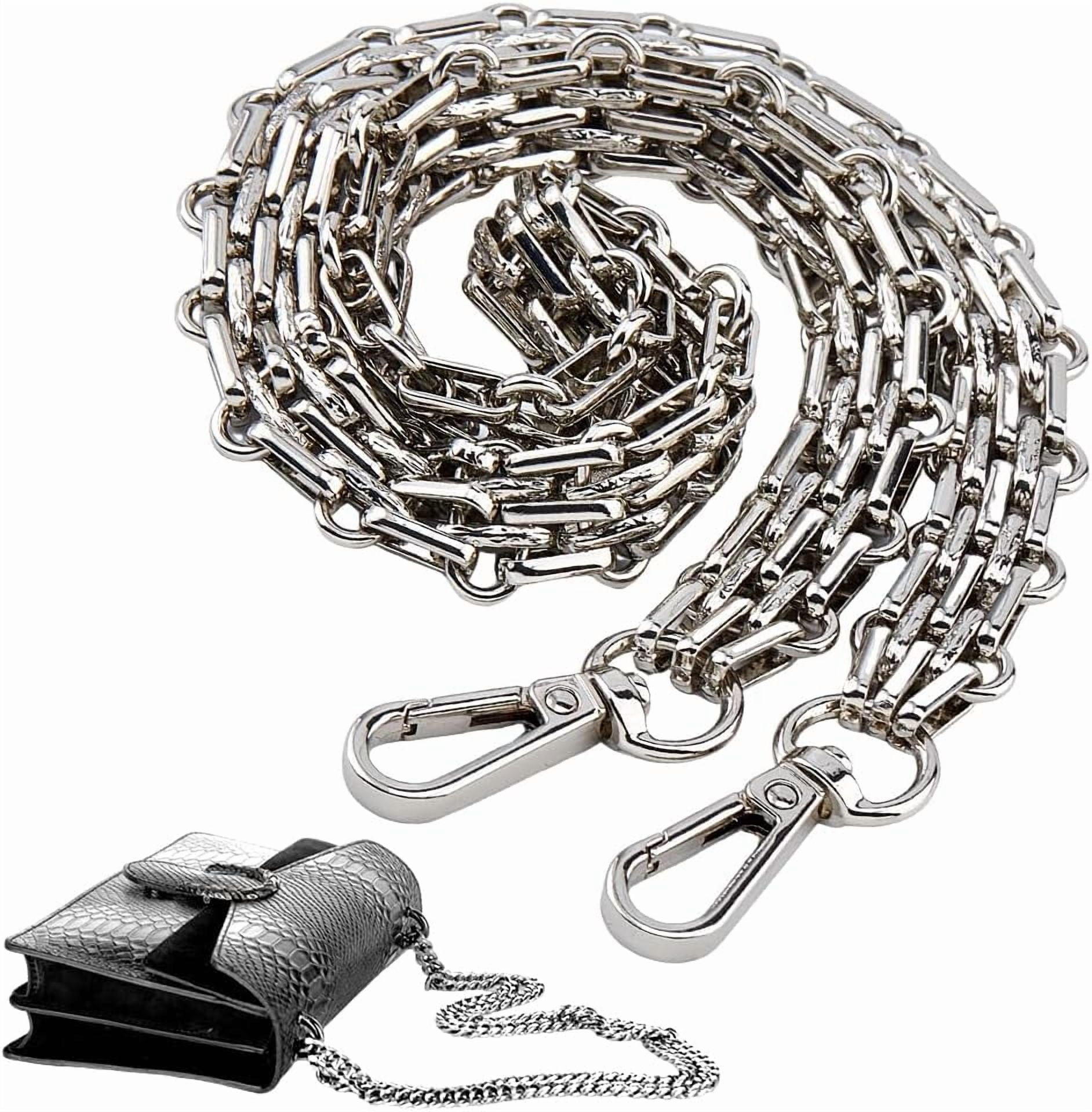 60cm Metal Purse Straps Wide Shoulder Iron Strap Chain Platinum Bag ...