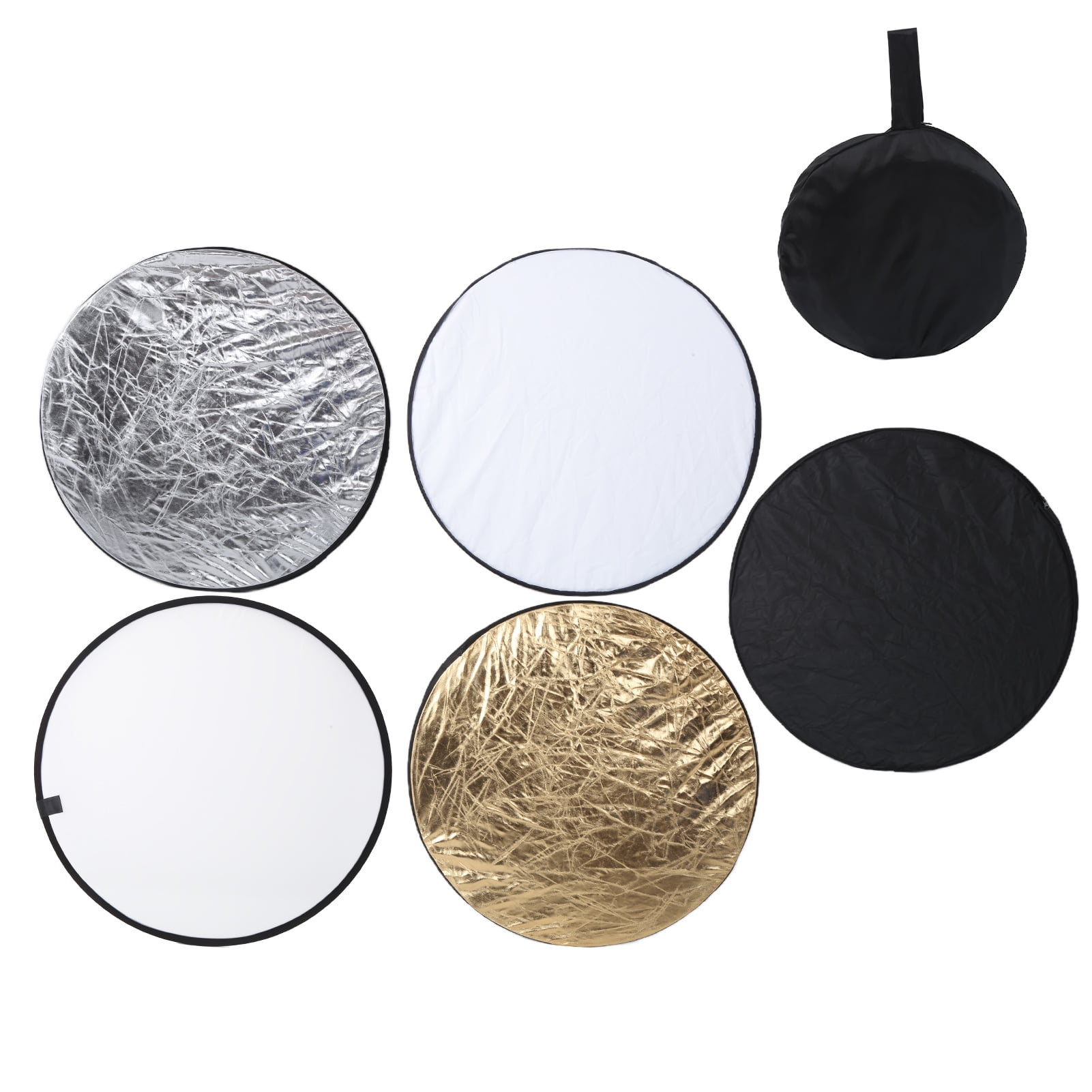 60cm Round Reflector 5 in 1 Portable Collapsible Photography Background ...