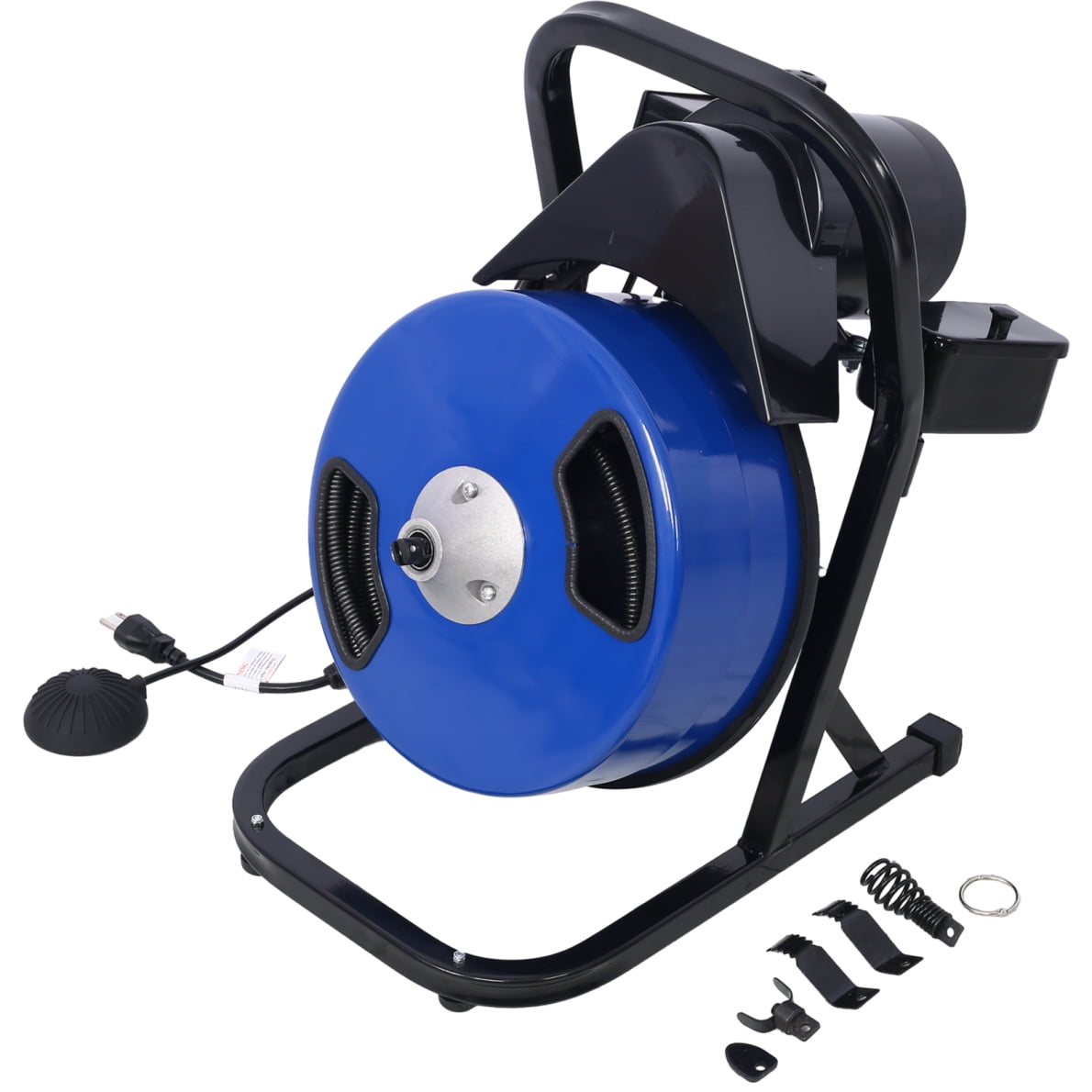 60ft x 1/2-Inch Electric Drain Cleaner Machine with 4 Cutters & Foot ...