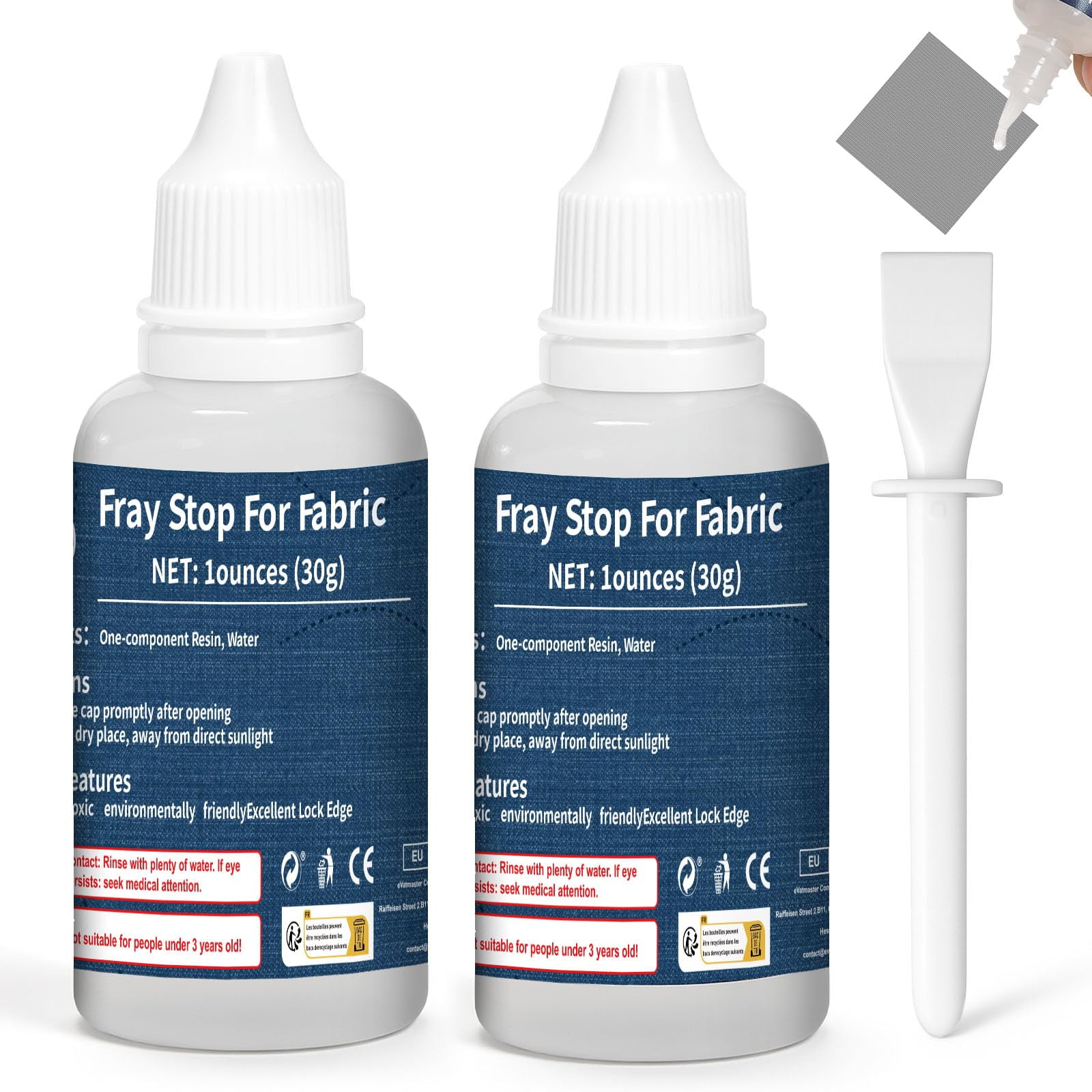 EIGTWEN Fray Stop for Fabric, 60g, Transparent Washable Anti-Fray for ...