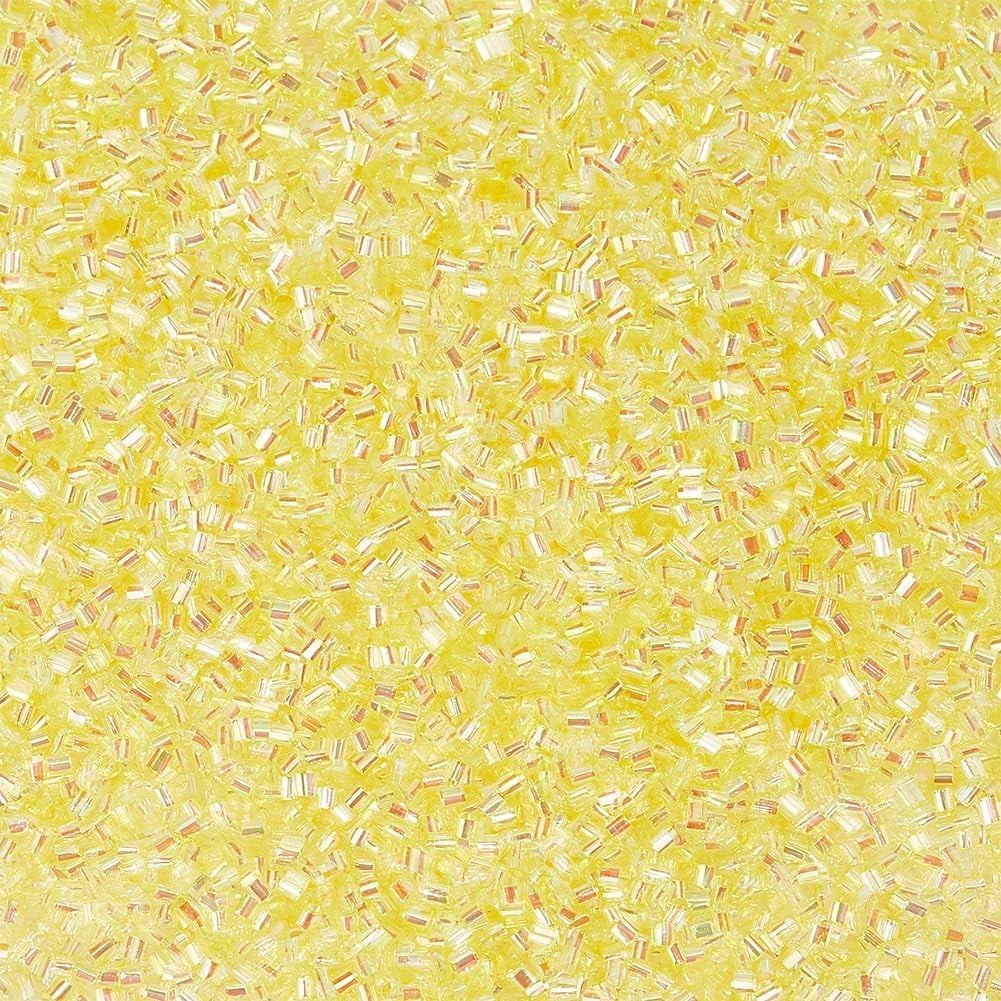 60g Yellow Bingsu Beads 3mm Straw Tube Beads Iridescent Crispy Bingsu ...