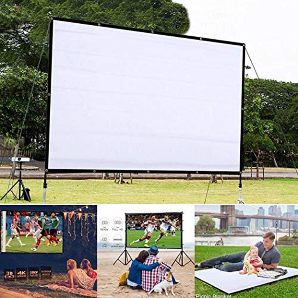 60in 4:3 Projector Screen Portable Video Screen Widescreen Foldable ...
