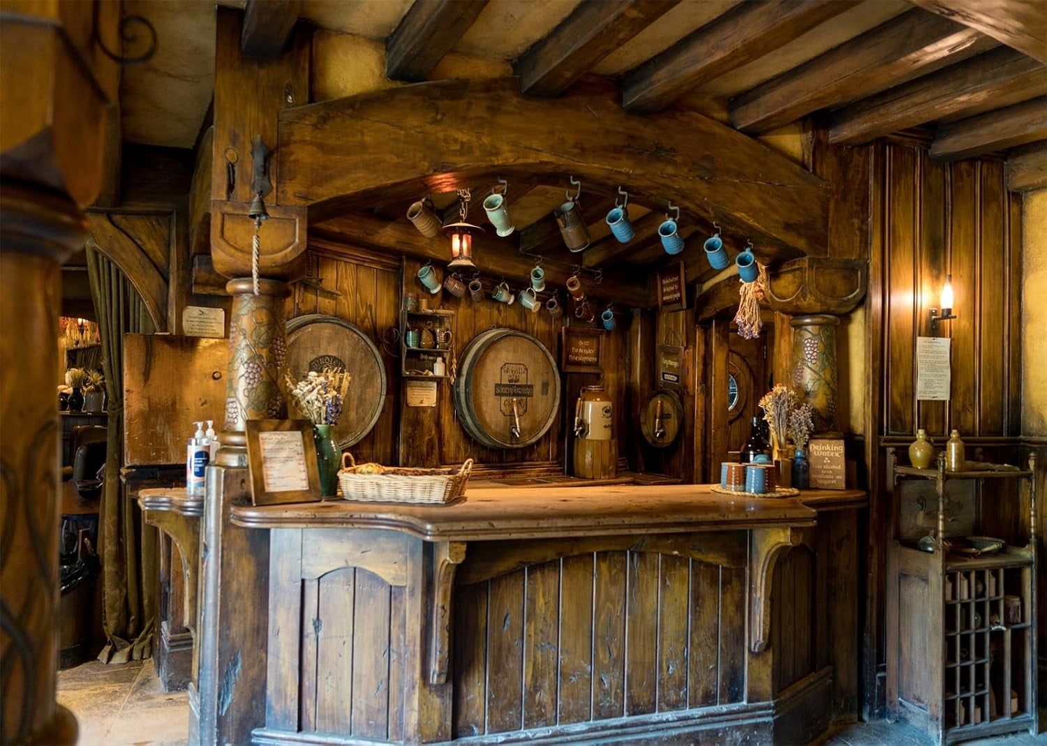 60in*90in Fabric Vintage Hobbiton Tavern Backdrop Matamata Rural Bar ...