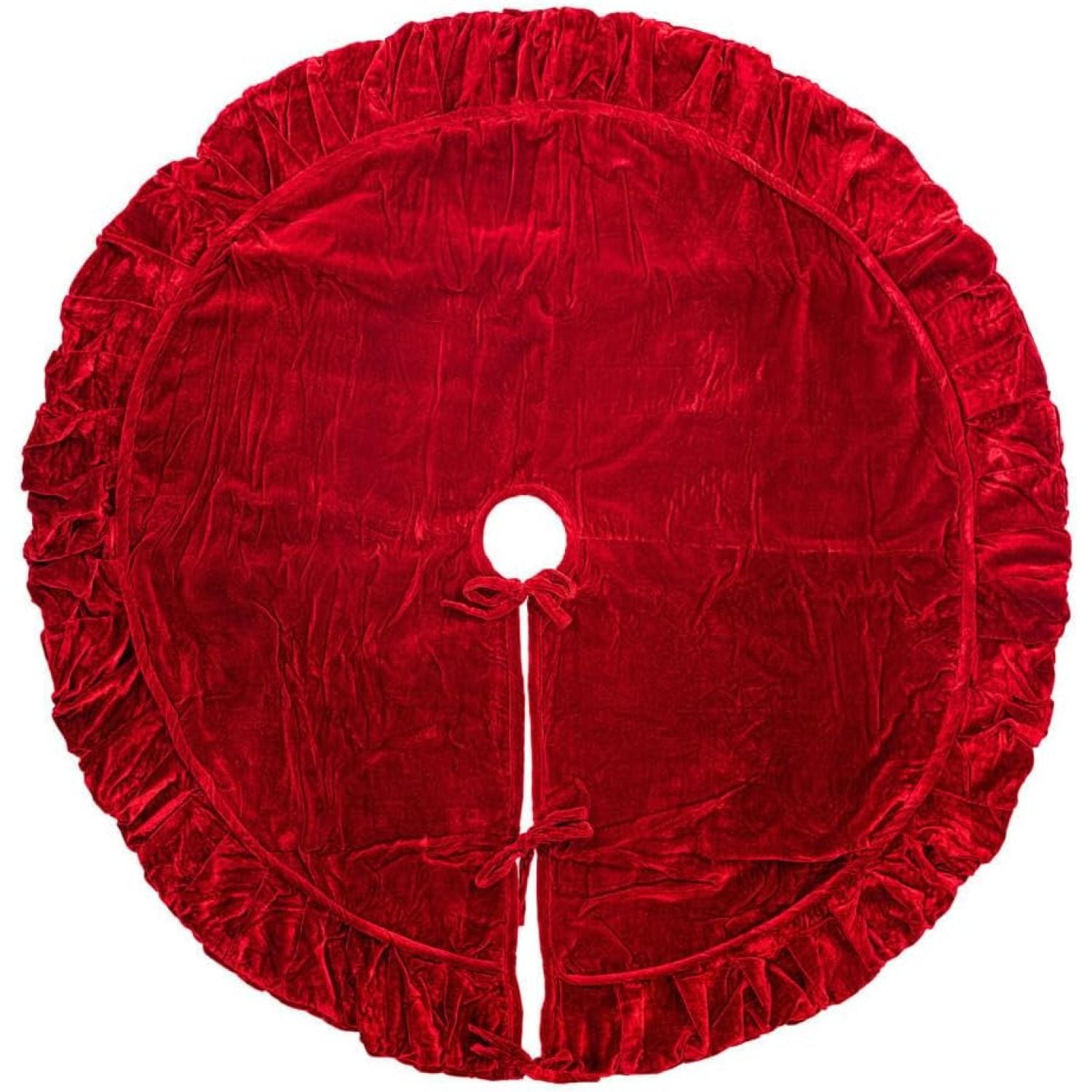 60in Plush Red Velvet Treeskirt - Walmart.com