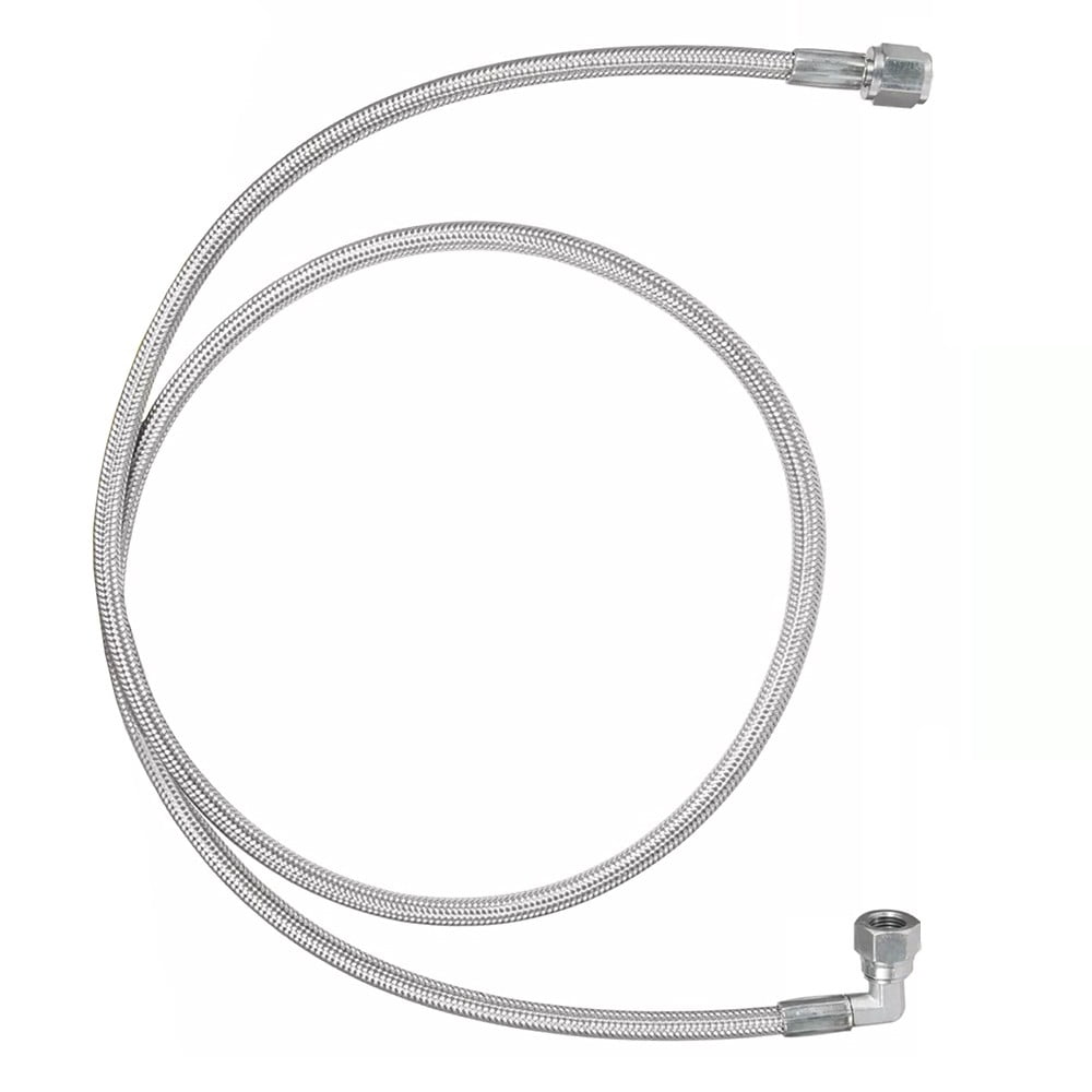 60inch Length 4AN Remote Turbocharger Sensor Steel Braided Turbo Oil ...