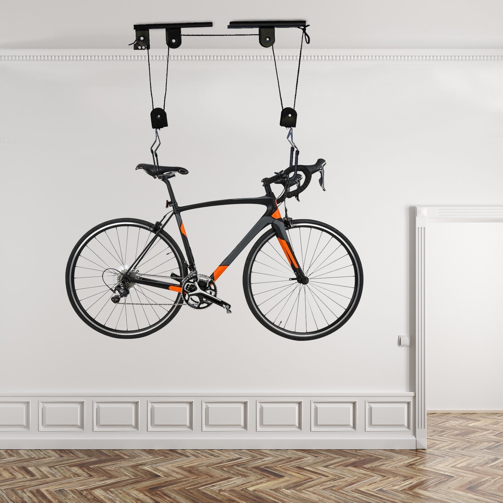PEAKORA60kg Bicycle Bike Lift Hoist Ceiling Storage Hanger Pulley Rack ...